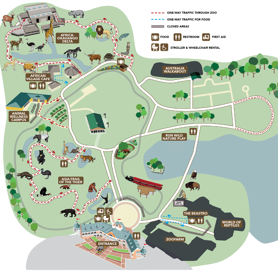 Virginia Zoo Map and Brochure (2018 - 2022) | ThemeParkBrochures.net