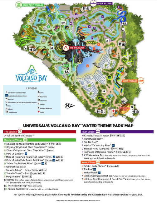 Volcano Bay Map and Brochure (2016 - 2023) | ThemeParkBrochures.net