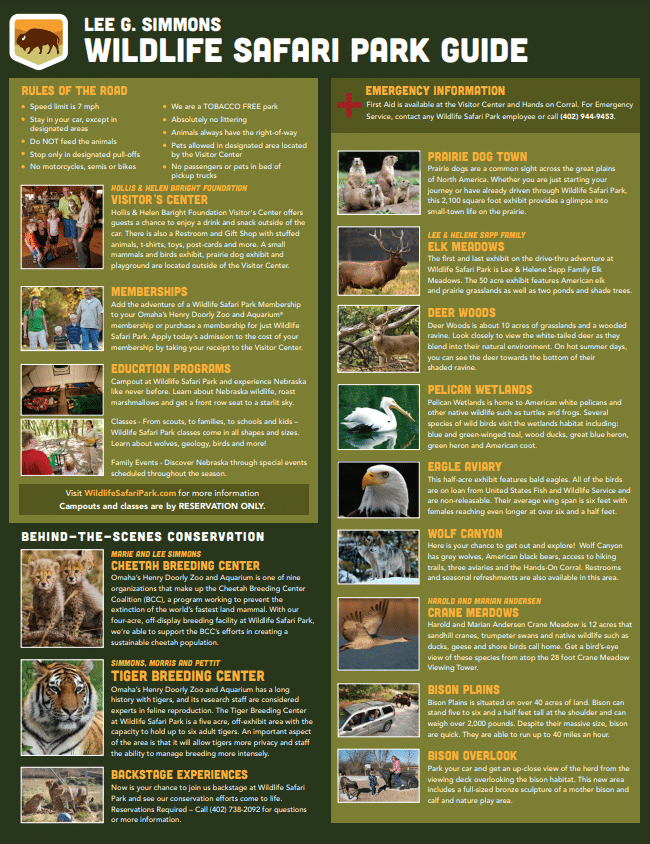 Wildlife Safari Park Map and Brochure (2019 - 2023 ...