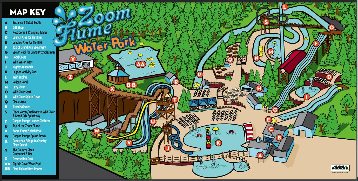 Zoom Flume Water Park Map and Brochure (2011 - 2022 ...