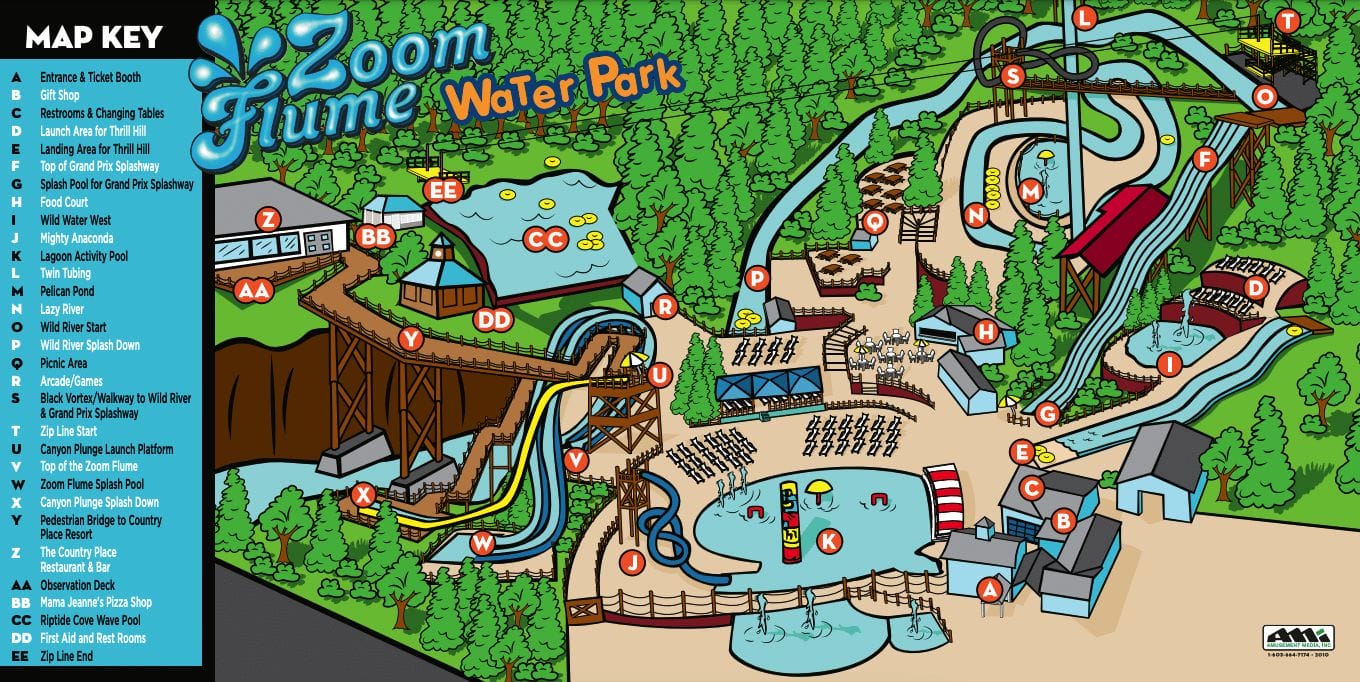 Zoom Flume Water Park Map and Brochure (2011 - 2022 ...