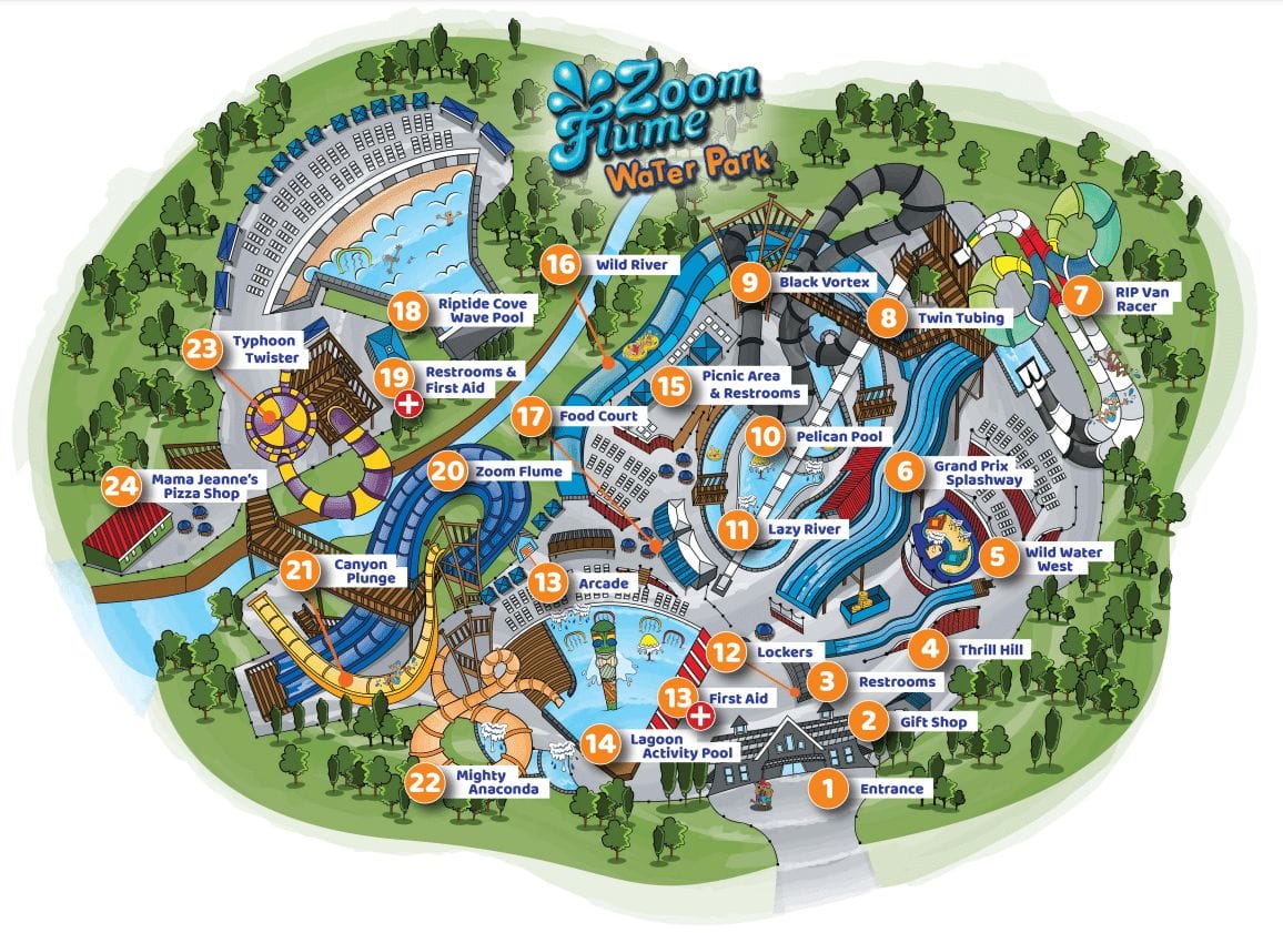Zoom Flume Water Park Map and Brochure (2011 - 2022 ...