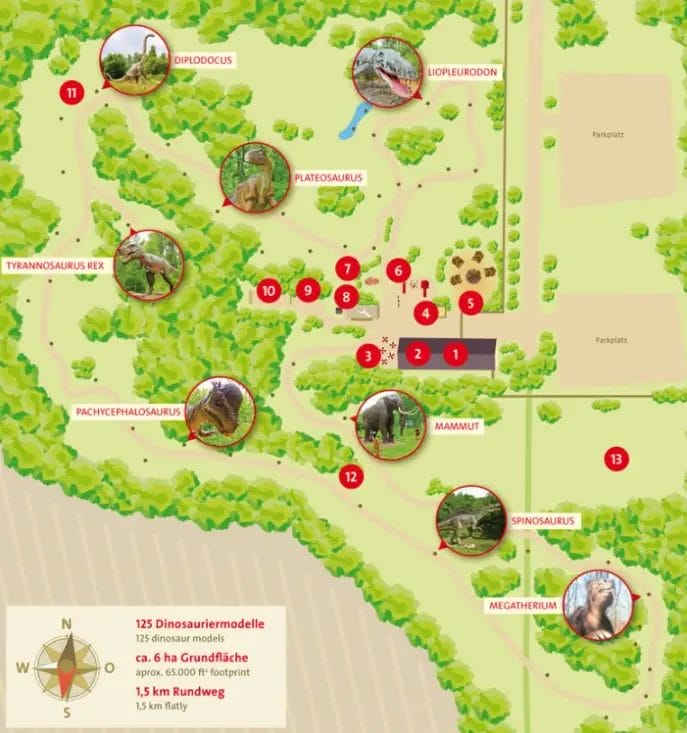 Dinosaur Land Map and Brochure (2021 - 2023) | ThemeParkBrochures.net