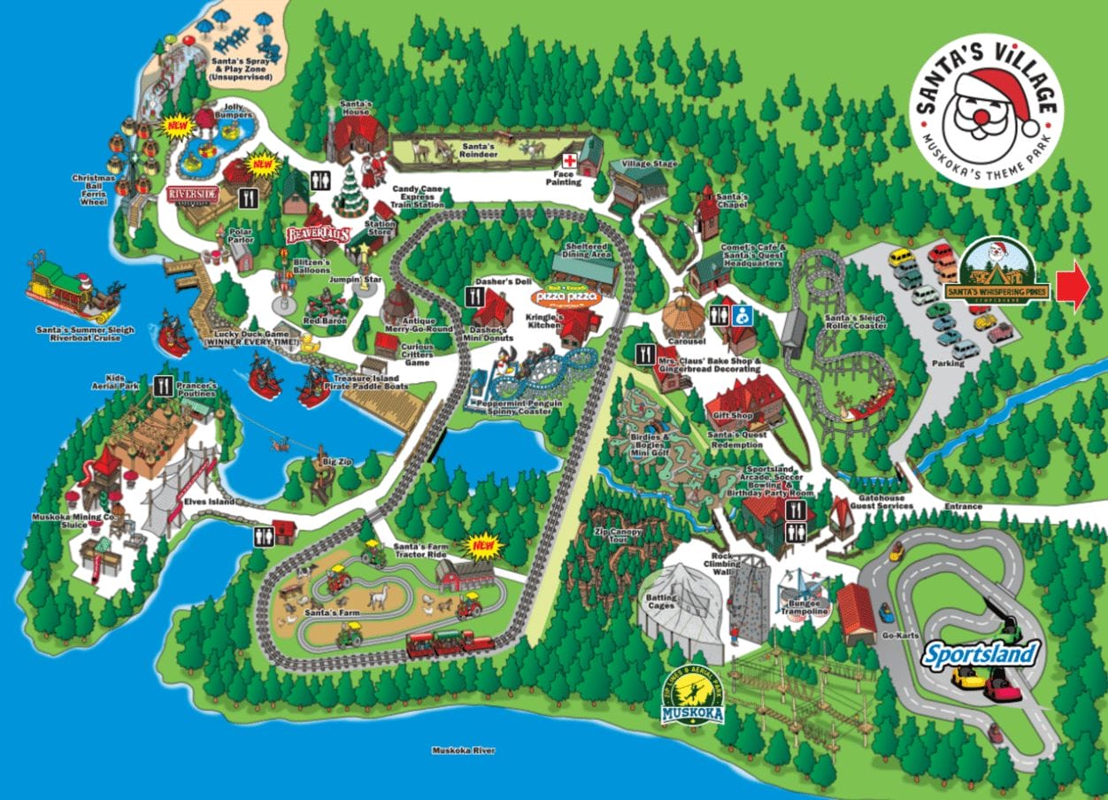 Santa's Village: Muskoka's Theme Park Map and Brochure (2018 - 2023 ...
