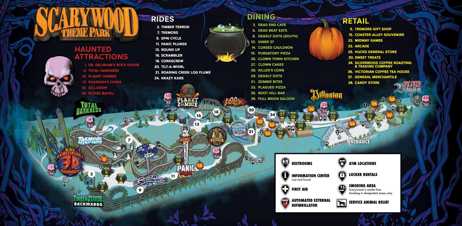 Scarywood Haunted Nights Map and Brochure (2019 - 2023 ...