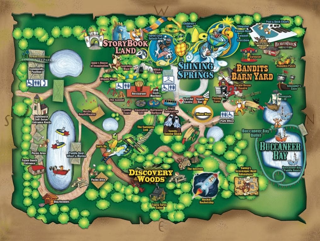 Shining Waters Family Fun Park Map and Brochure (2022 ...