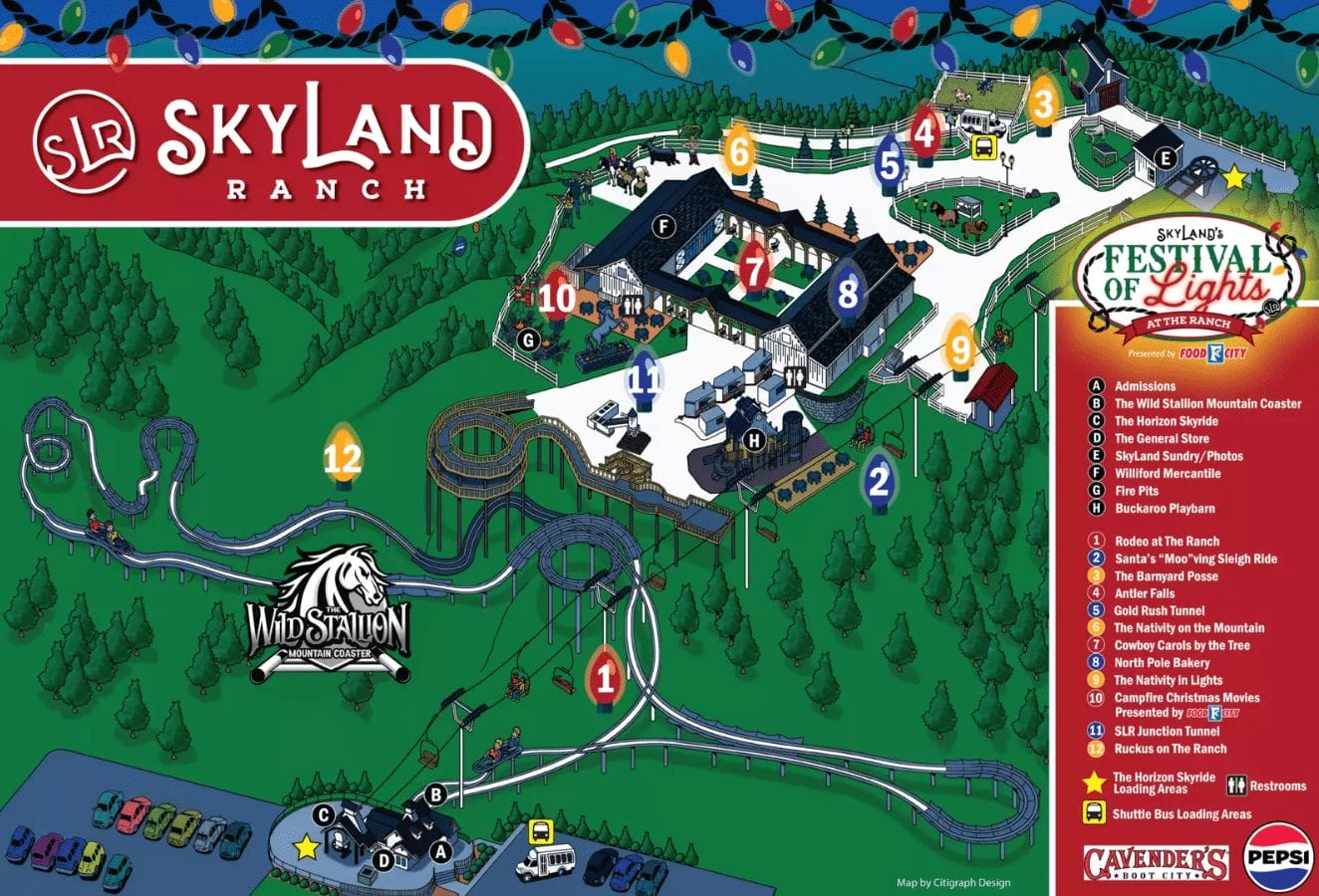 SkyLand Ranch Map and Brochure (2023 - 2024) | ThemeParkBrochures.net