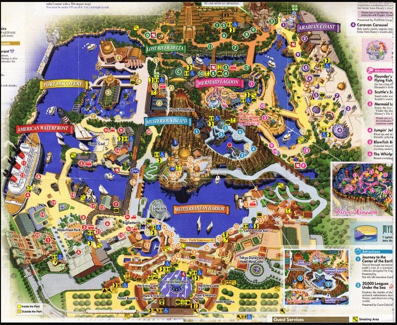 Tokyo DisneySea Map and Brochure (2007 - 2024) | ThemeParkBrochures.net