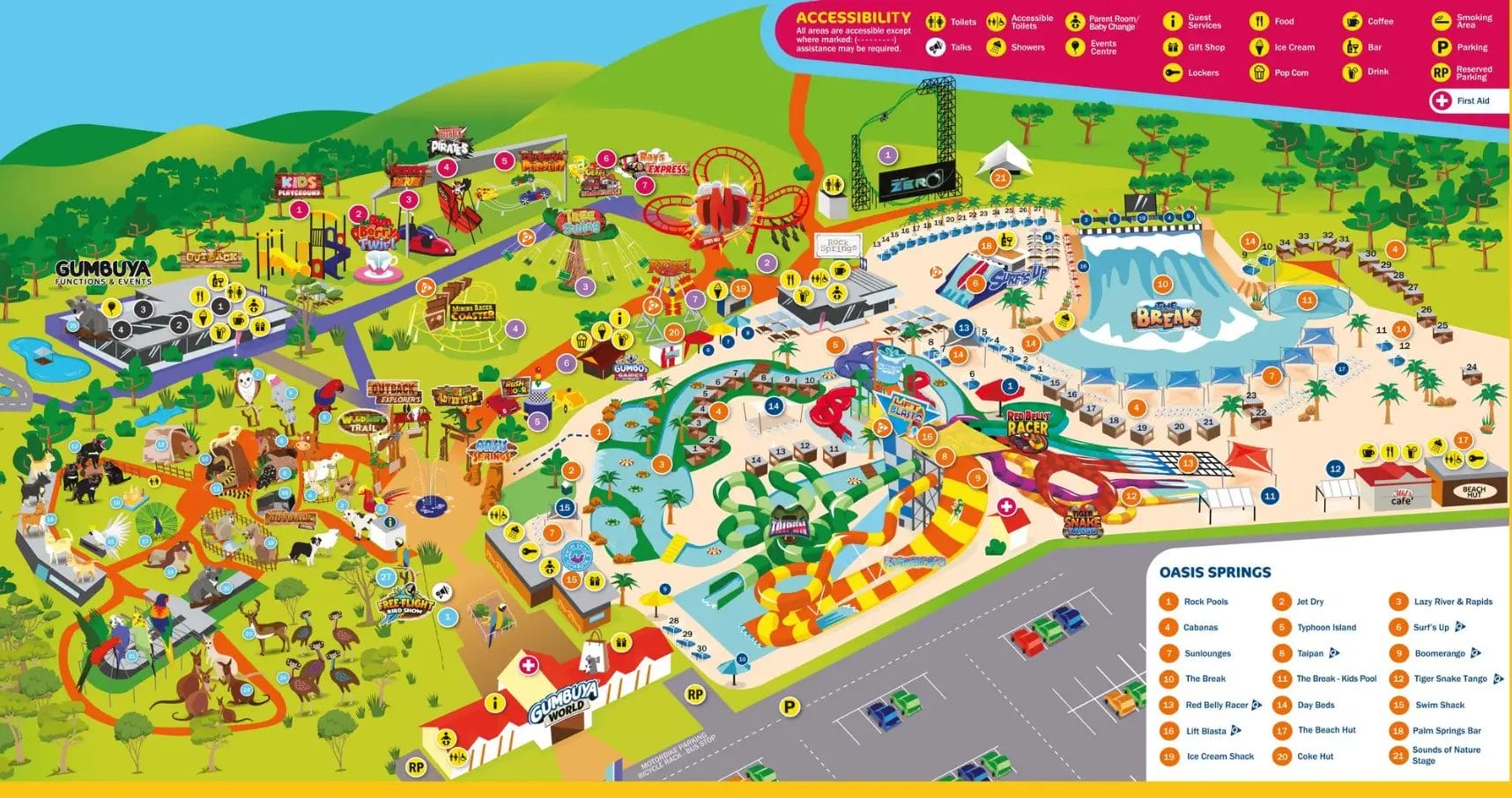 Gumbuya World Theme Park Map and Brochure (2019 - 2023 ...