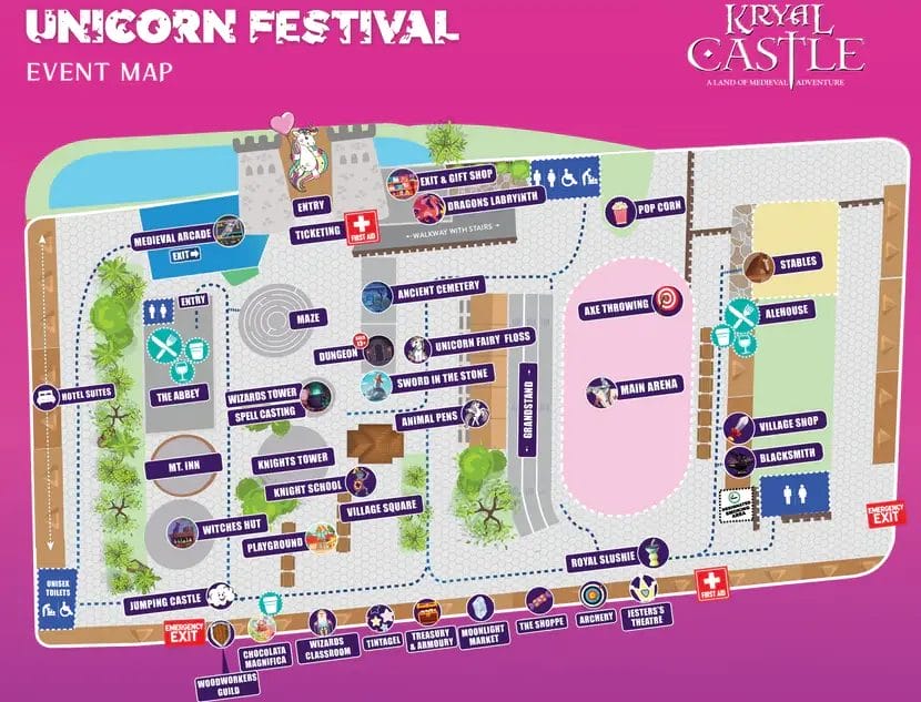 Kryal Castle Map and Brochure (2022 - 2024) | ThemeParkBrochures.net