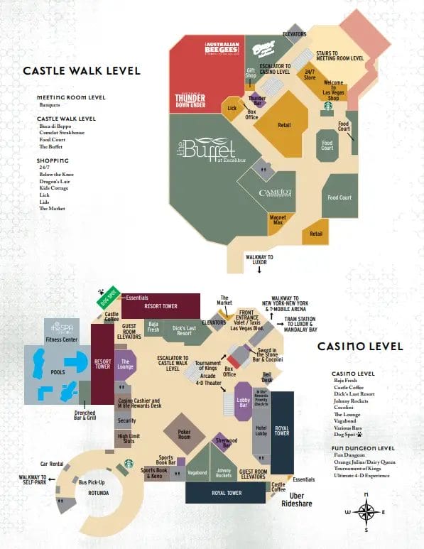 Magic Motion Rides at the Excalibur Map and Brochure (2021 - 2023 ...