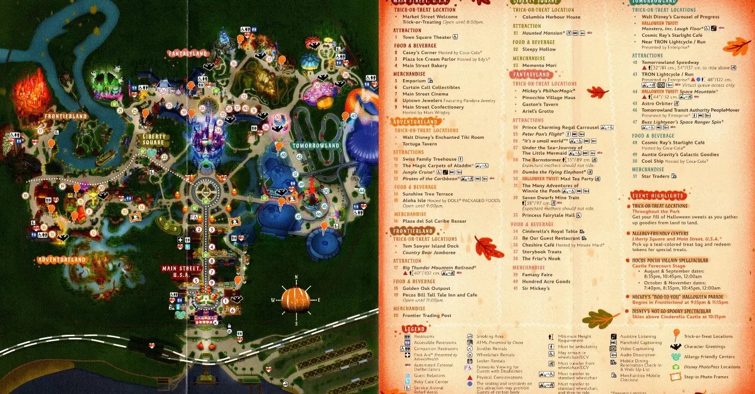 Mickey's Not-So-Scary Halloween Map and Brochure (2020 - 2023 ...